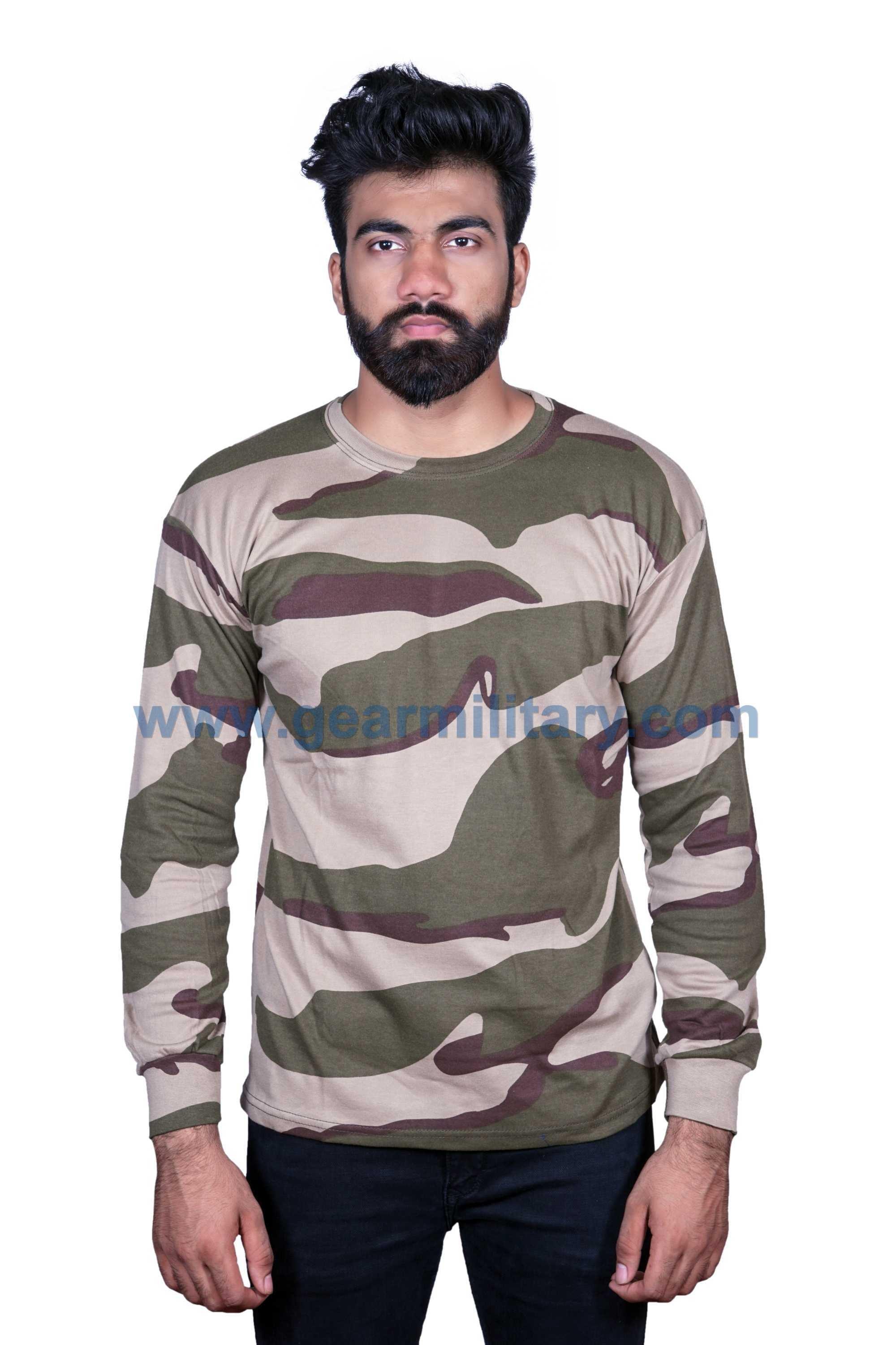 CISF Print Camo Full Sleeves T Shirt – gearmilitary